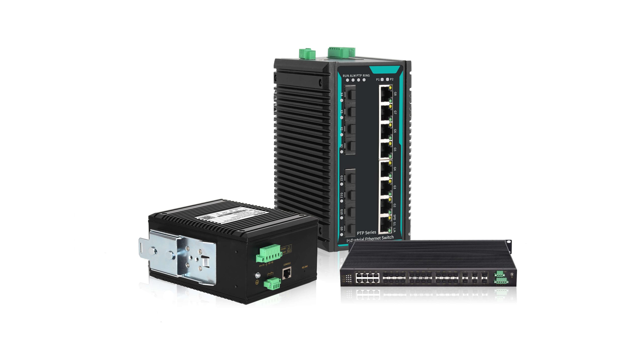 Industrial DIN-Rail Ethernet Switches - Select or OEM/ODM